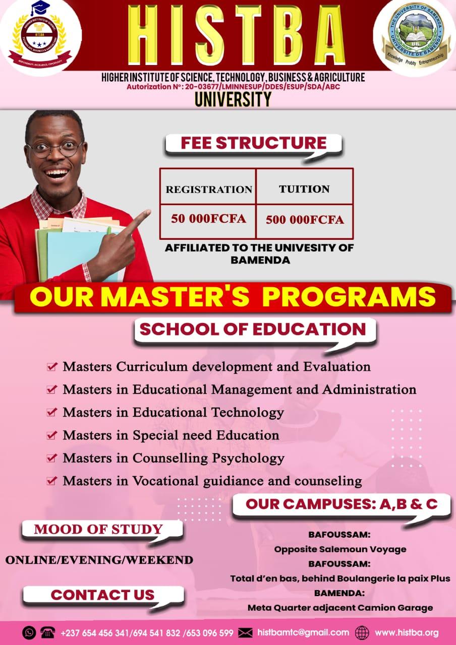 Higher institute of Science and Technology Bamenda || HISTBA