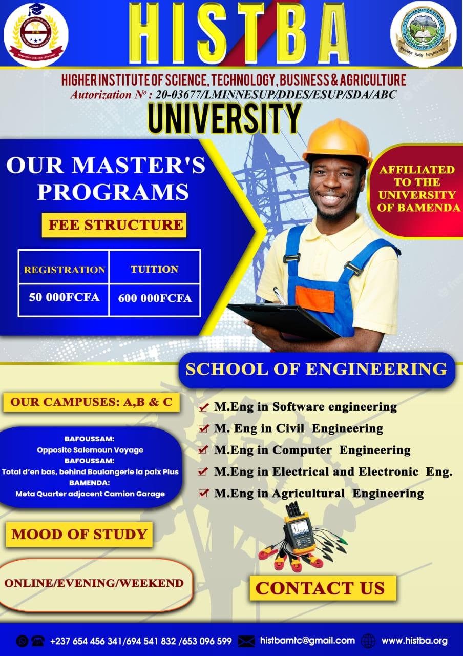 Higher institute of Science and Technology Bamenda || HISTBA